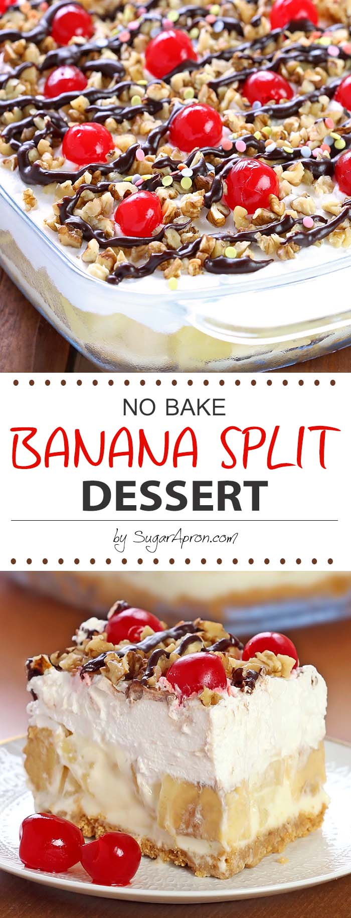 No Bake Banana Split Dessert Sugar Apron No Bake Banana Split Dessert Sugar Apron