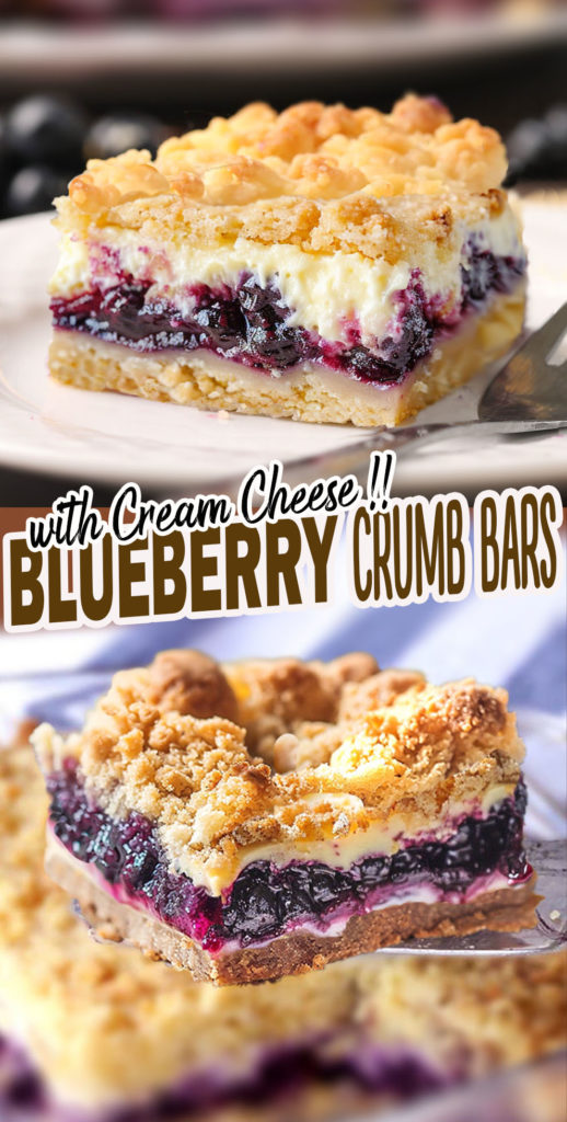 Blueberry Cream Cheese Crumb Bars (Southern Summer Favorite)