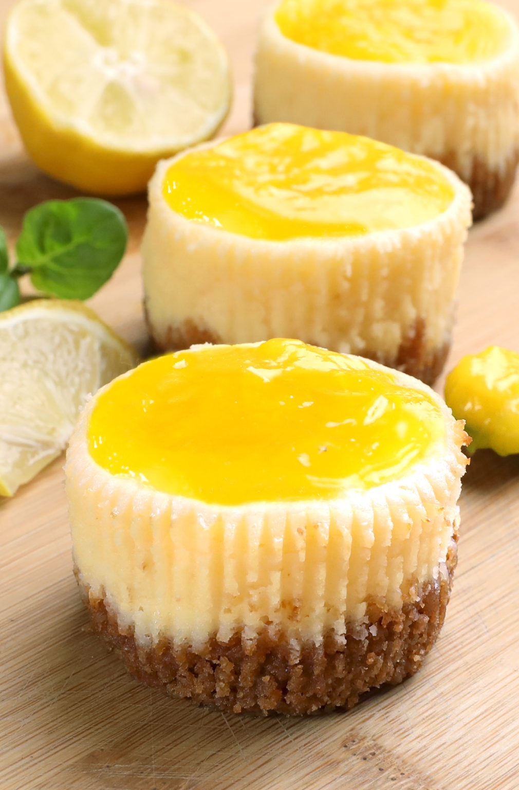 Mini Lemon Cheesecakes - Sugar Apron