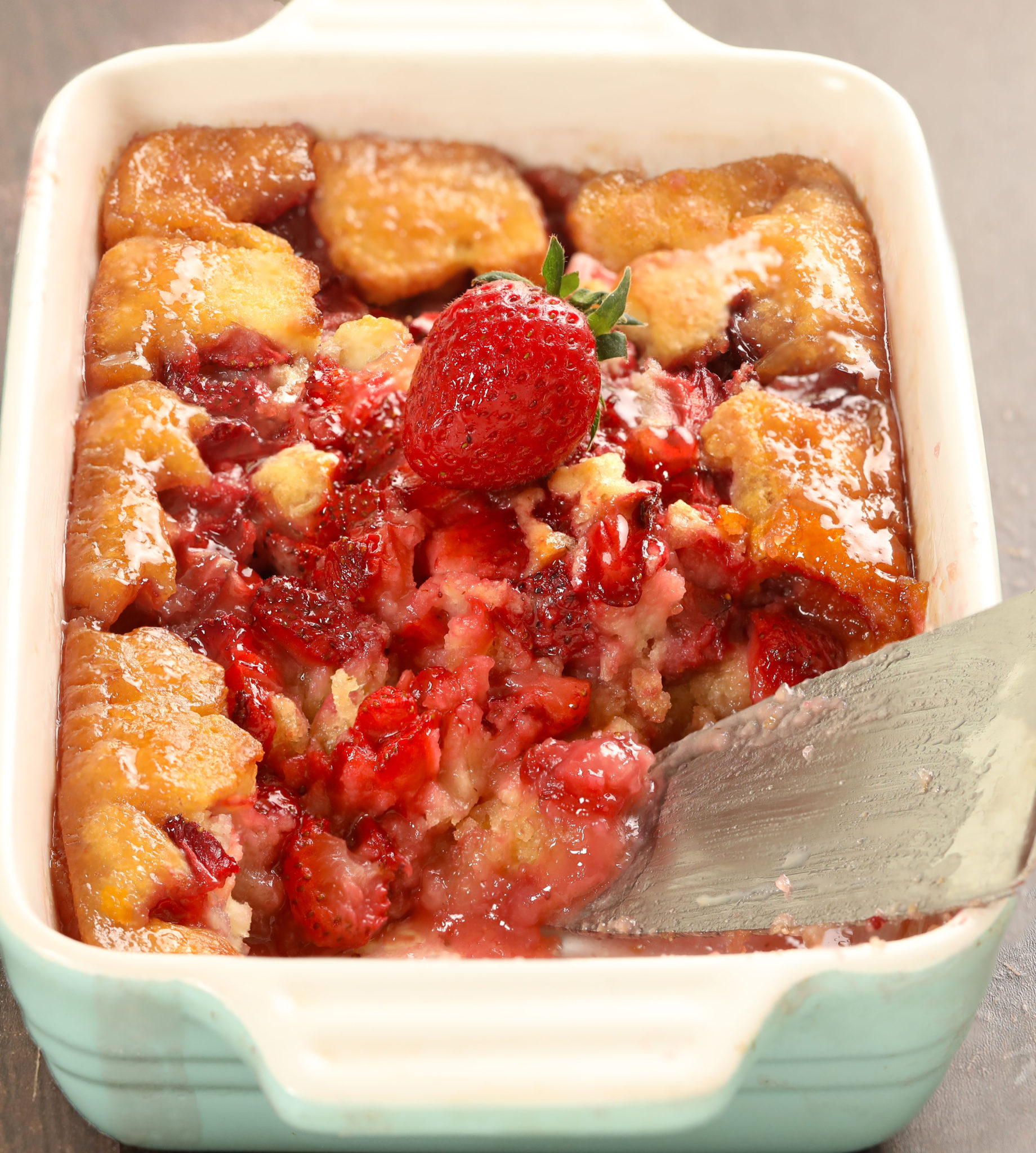 Easy Strawberry Cobbler - Sugar Apron